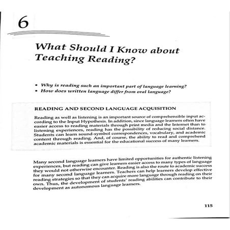 What should I know about teaching reading? | PDF