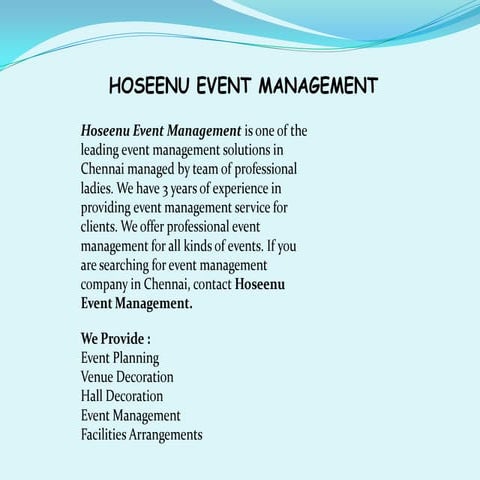 Event Management | PPTX