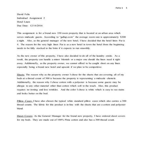 Hotel Linen purchase | DOCX