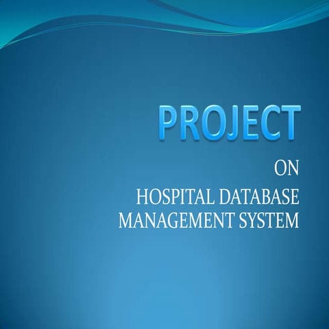 Hospital database management system project report | PDF