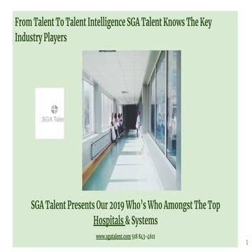 SGA Talent Presents Who's Who Among The Top Hospitals & Systems | PPT