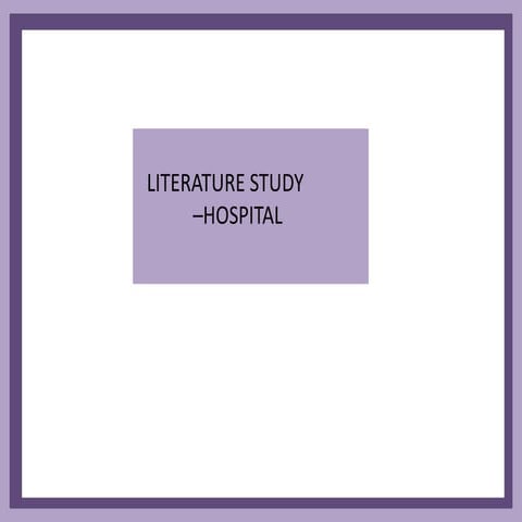 literature study for EMERGENCY DEPARTMENT in hospital | PDF