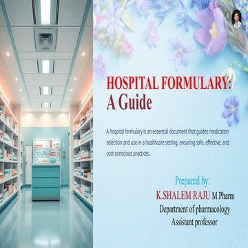 Hospital-Formulary-A-Guide. Power point presentation | PPT