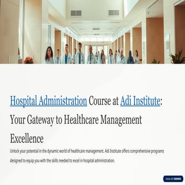 Hospital Administration Course at Adi Institute_ Your Gateway to ...
