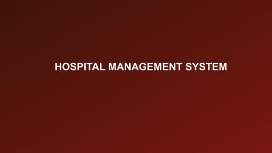 HOSPITAL APPOINTMENT SYSTEM.pptx for final project | PPTX | Operating ...