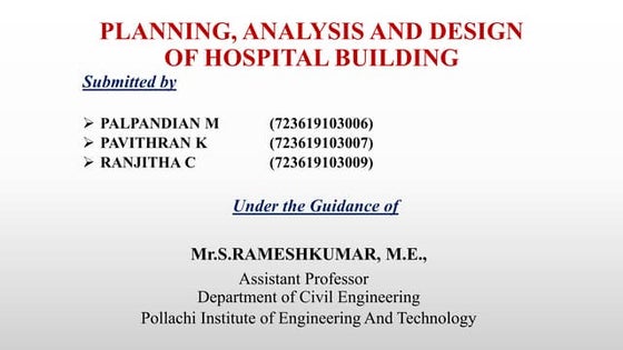 Design and planning of hostel building by vijayan | PPT | Civil ...