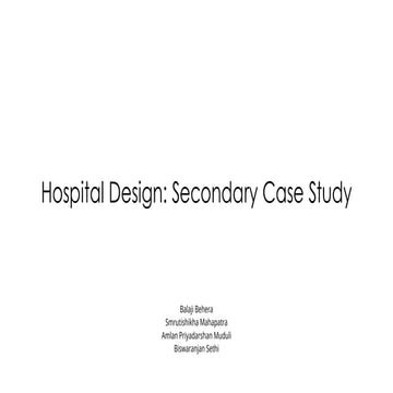 Hospital Case Study .architecture design | PDF