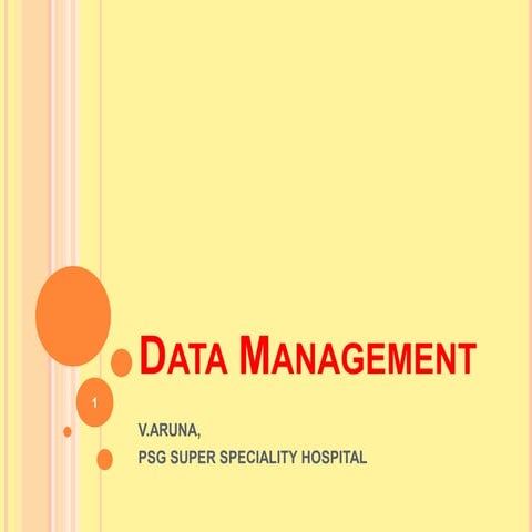 Hospital data management and its usesto enhance the uses of data. | PPT