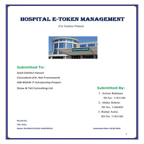 Hospital E-Token Management(outdoor) | PDF