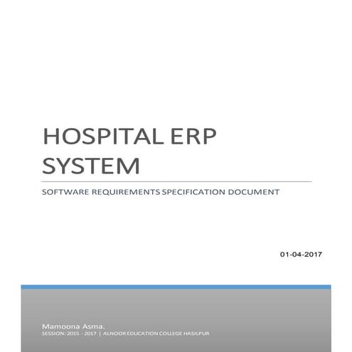 Hospital erp system | DOCX