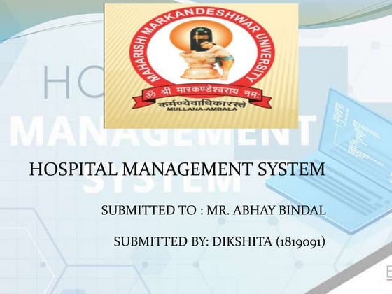 Hospital management system | PPT