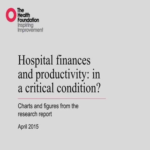 Hospital finances and productivity: in a critical condition? | PPT