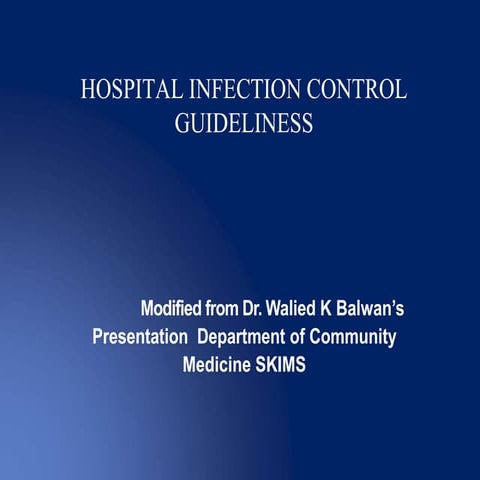 Hospital infection control committee | PPTX