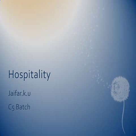 Hospitality-Frankfinn [jaifar] | PPTX | Hotels and Motels | Travel Type