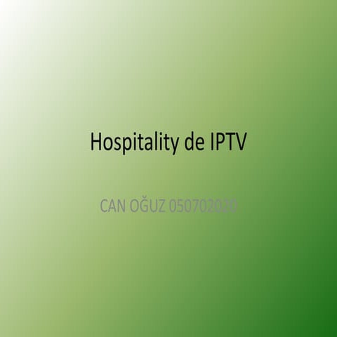 Hospitality de iptv | PPT
