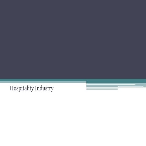 Hospitality industry services and locations | PPT
