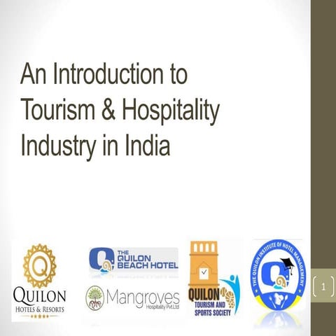 An Introduction to Tourism & Hospitality Industry in India | PPTX