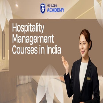 Hospitality Management Courses in India. | PDF