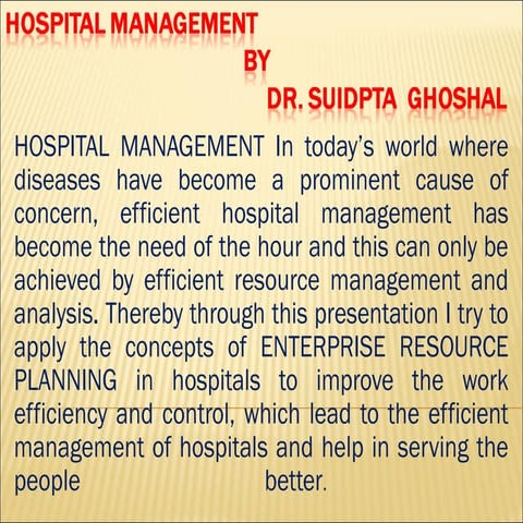 Hospital management | PPT