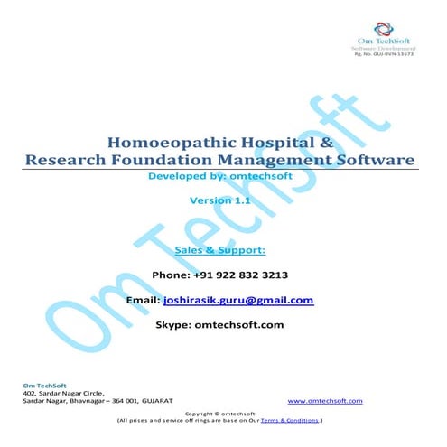 Homeopathic Hospital management | DOCX