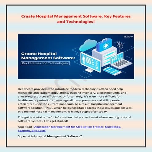 Hospital management software development. | PDF | Operating Systems | Computer Software and ...