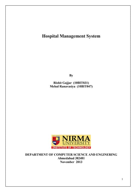 Uml diagram for_hospital_management_system | DOCX | Technology & Computing