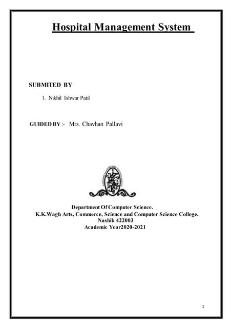 Hospital management system project report.pdf
