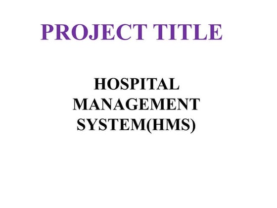 PATIENT MANAGEMENT SYSTEM project | PDF