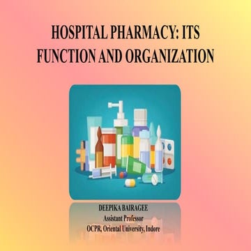Hospital pharmacy | PPTX