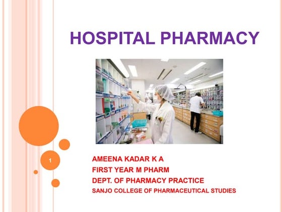 Hospital pharmacy and its organisation | PPT