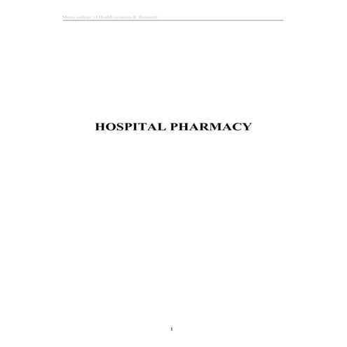 HOSPITAL_PHARMACY ROLE OF AND DUTIES OF PHARMACIST.docx
