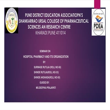 powerpoint presentation on Basics of Hospital Pharmacy | PPTX