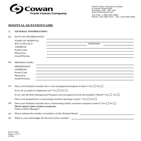 Hospital questionnaire 06 | PDF