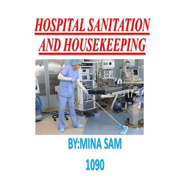 Hospital sanitation and housekeeping | PPTX