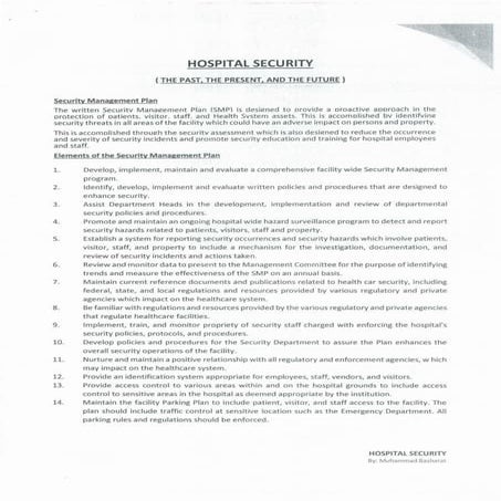 Hospital security plan | PDF