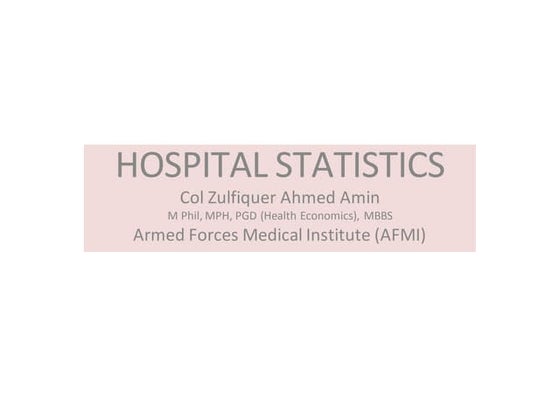 Hospital Statistics | PPTX