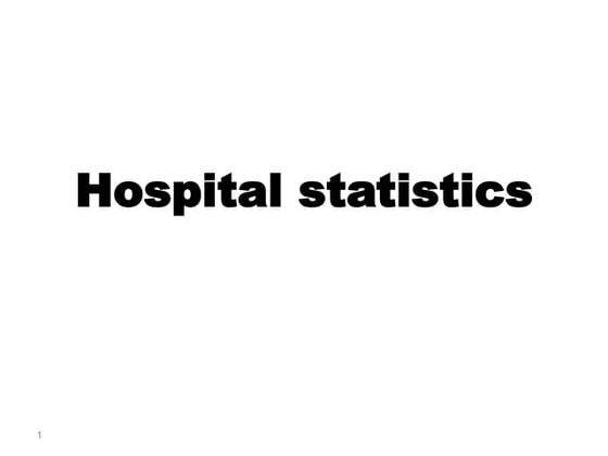 Hospital Statistics | PPTX