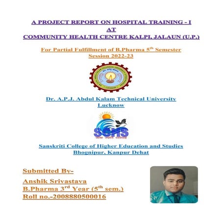 Hospital Training Report- AKTU Hospital Training Report | DOCX