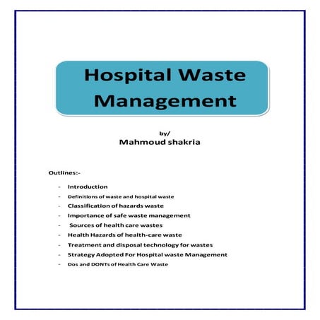 Hospital waste management | DOCX