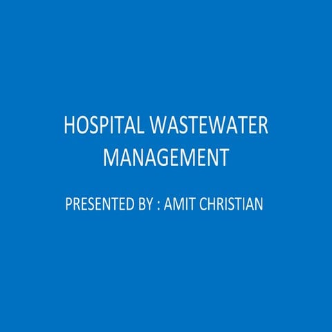 Hospital wastewater management | PPT