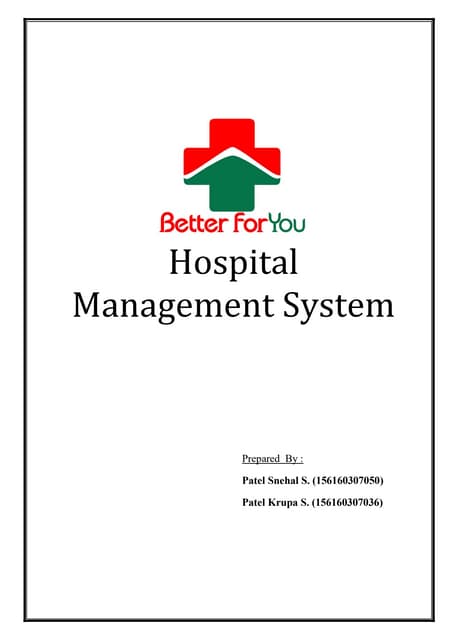 PATIENT MANAGEMENT SYSTEM project | PDF
