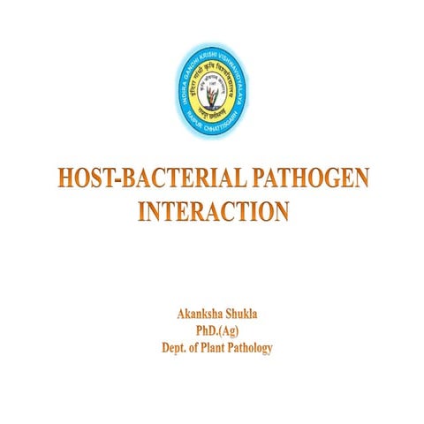 Host bacterial pathogen interaction | PPTX
