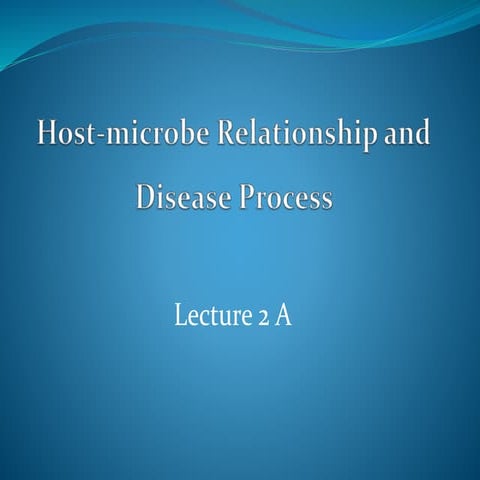 Host-microbe Relationship and Disease Process. lecture 2 Chapter.pptx