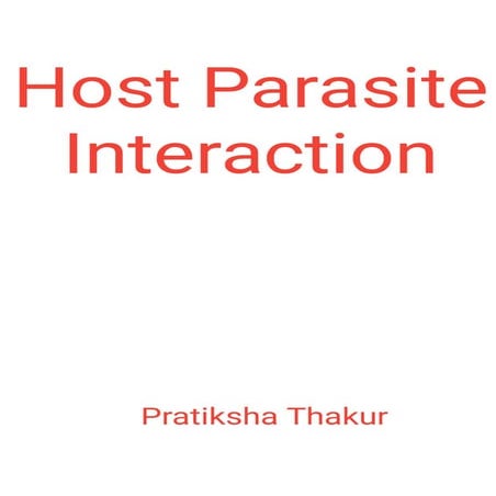 Host - Parasite Interaction | PDF