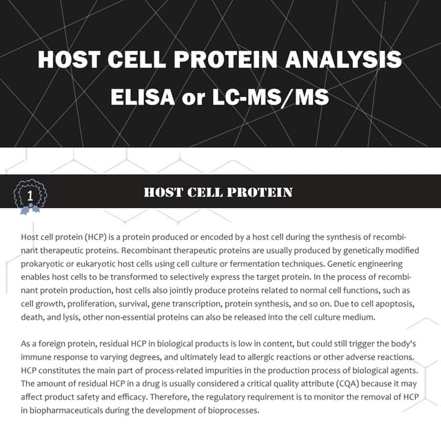 Explore Host Cell Protein Analysis at Creative Proteomics | PDF