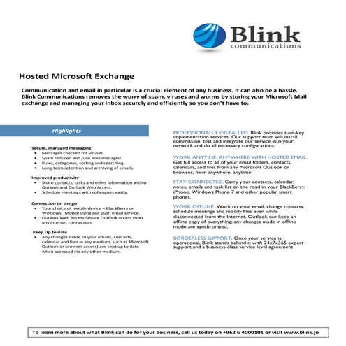 Hosted microsoft exchange | PDF