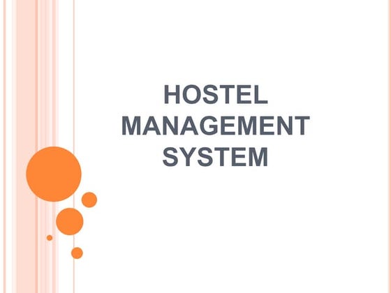 Hostel Management System Ppt Ppt