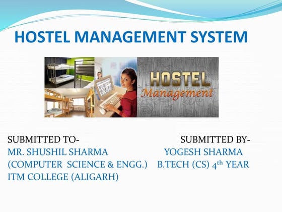 Hostel Management System Ppt Pptx Databases Computer Software And Applications