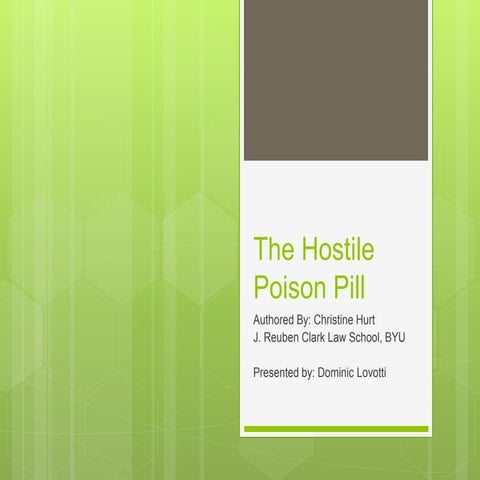 Hostile poison pill | PPTX