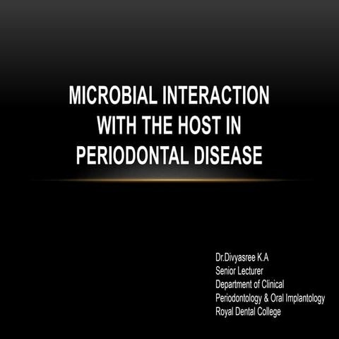 HOST MICROBIAL INTERACTION | PPTX
